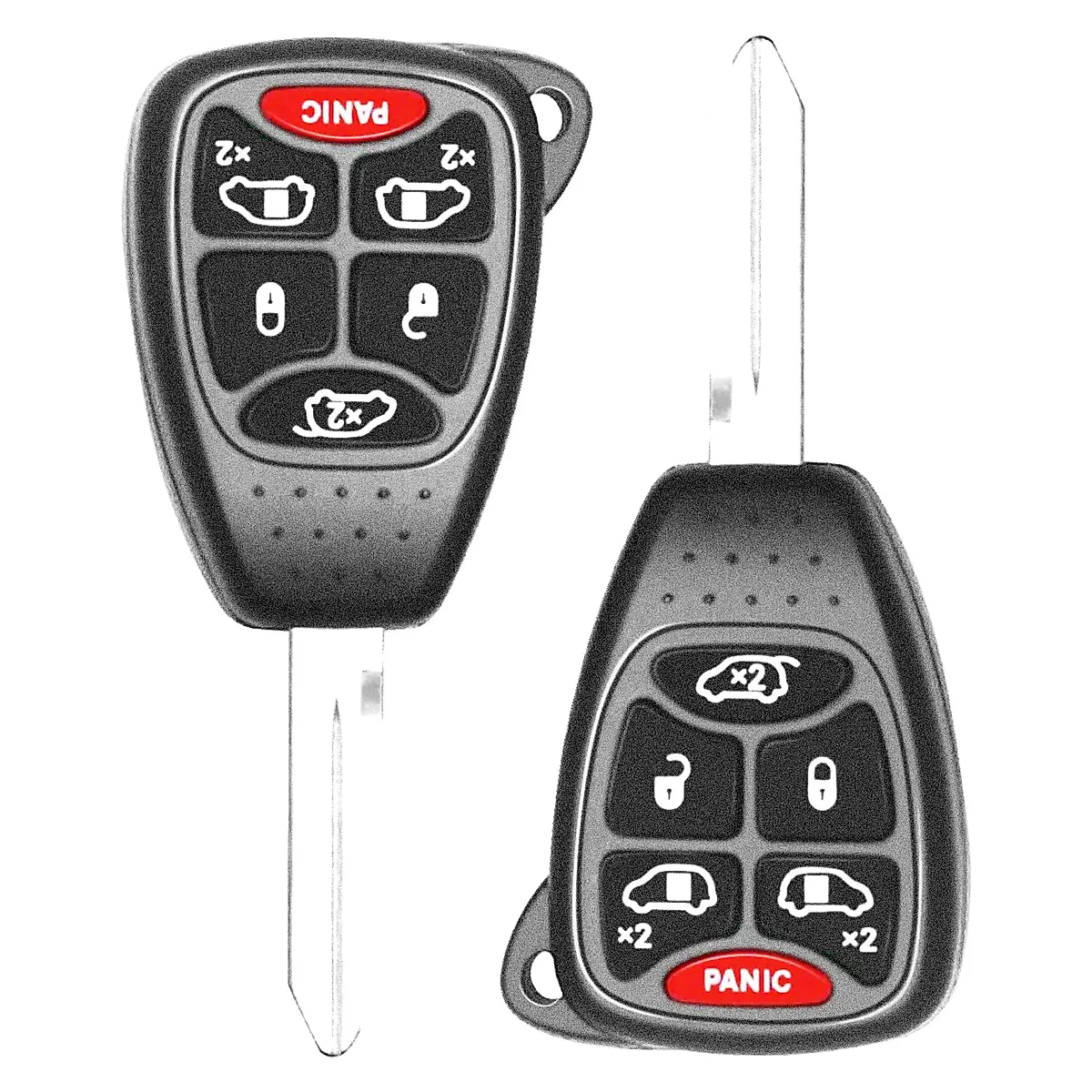 Car Keyless Entry Remote Keys Replacement fit for Chrysler Town and Country Dodge Caravan/Grand Caravan 2004 2005 2006 2007 (P/N: M3N5WY72XX) Set of 2