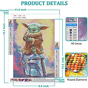 DIY 5D Diamond Painting Kits for Adults, Full Drill Diamond Embroidery Kits for Adults Cross Stitch Crystal Rhinestone Pictures Arts Craft Home Wall Decoration, 12x16 Inch