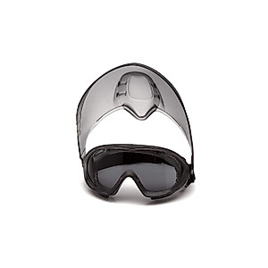 Pyramex Capstone Shield Safety Goggles Face Shield With Gray Anti-Fog Lens For Full-Face Protection