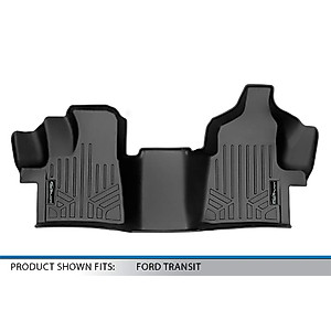 SMARTLINER Custom Fit First Row (1 PCE) Floor Mat Liners Compatible with 2020-2023 Ford Transit w/Vinyl Flooring (No Transit Connect)