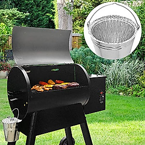 PACETAP Grease Bucket Liner, Drip Tray Liner Compatible with Pit Boss Grills 67292 Foil, for Oklahoma Joe's 9518545P06, for Z Grill Bucket, for Recteq Large Bucket (25pack-Large)