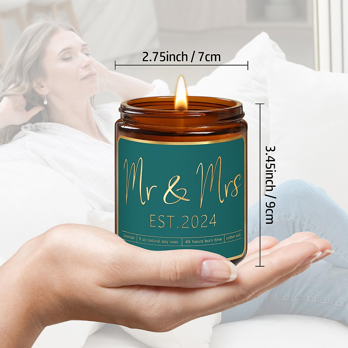 Wedding Gifts for Couples 2024,Mr and Mrs Gifts,Bridal Shower Gifts with Candle,Wedding Gifts for Bride,Unique Newlywed Wedding Gifts for Couples,Future Mr and Mrs Gifts