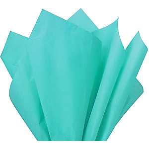 Flexicore Packaging Caribbean Teal Gift Wrap Tissue Paper Size: 15 Inch X 20 Inch | Count: 100 Sheets | Color: Caribbean Teal