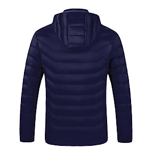 COMIOR Electric Heated Jacket, Unisex Heated Coat for Men Women USB Rechargeable Electric Heated Jacket with 11 Heating Zones Winter Waterproof Warming Jackets For Outdoor Skiing, Hiking