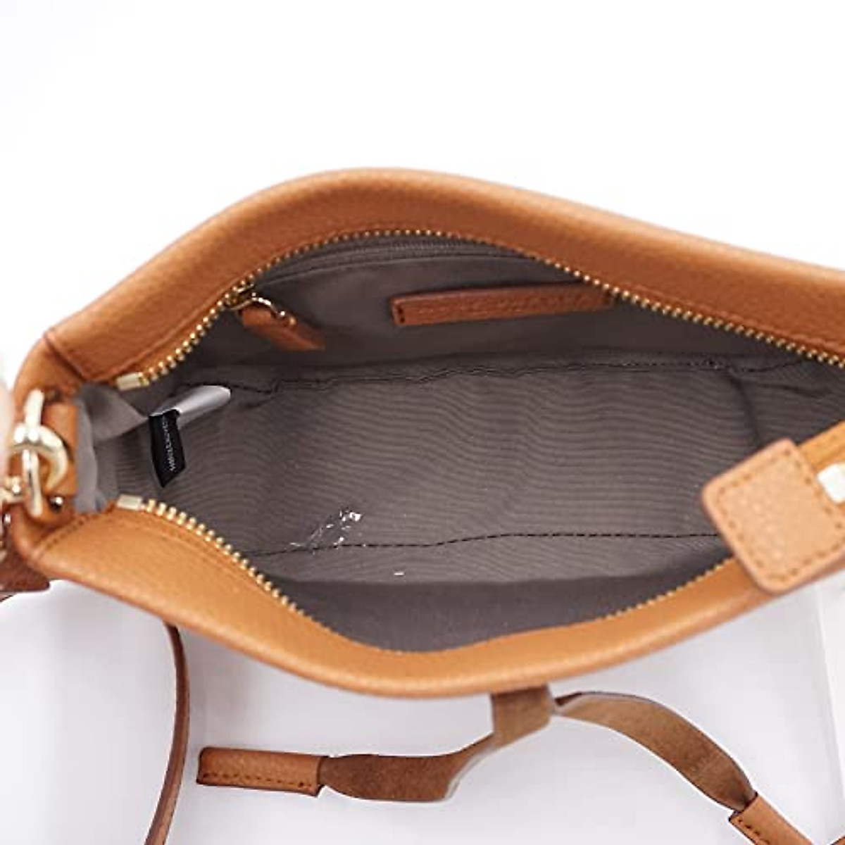 Marc Jacobs H103L01SP21 Smoked Almond Women's Maverick Tassel Leather Crossbody Saddle Bag