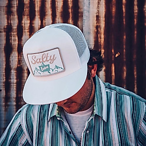 Salty Rodeo ICY OG Hat- Tall Crown White Yupoong Snapback Western Wear Snapback - One Size Fits Most