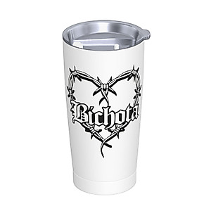 Kiserjens Stainless Steel Insulated Tumbler Vacuum Water Bottle Travel Cup Coffee Mug With Straw,Lid and Brush 20 oz