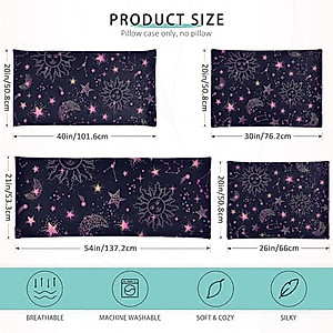 ALAZA Pink Moon Sun Star Galaxy Plush Pillow Cases Queen Size Pillow Cover Soft & Warm Zippered Bed Pillowcase, 20 x 30 inch