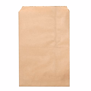 Tendwarm 100 Pcs 4x6 Inches Brown Kraft Paper treat Bags Flat favor bag for Party Wedding Small Gift bag