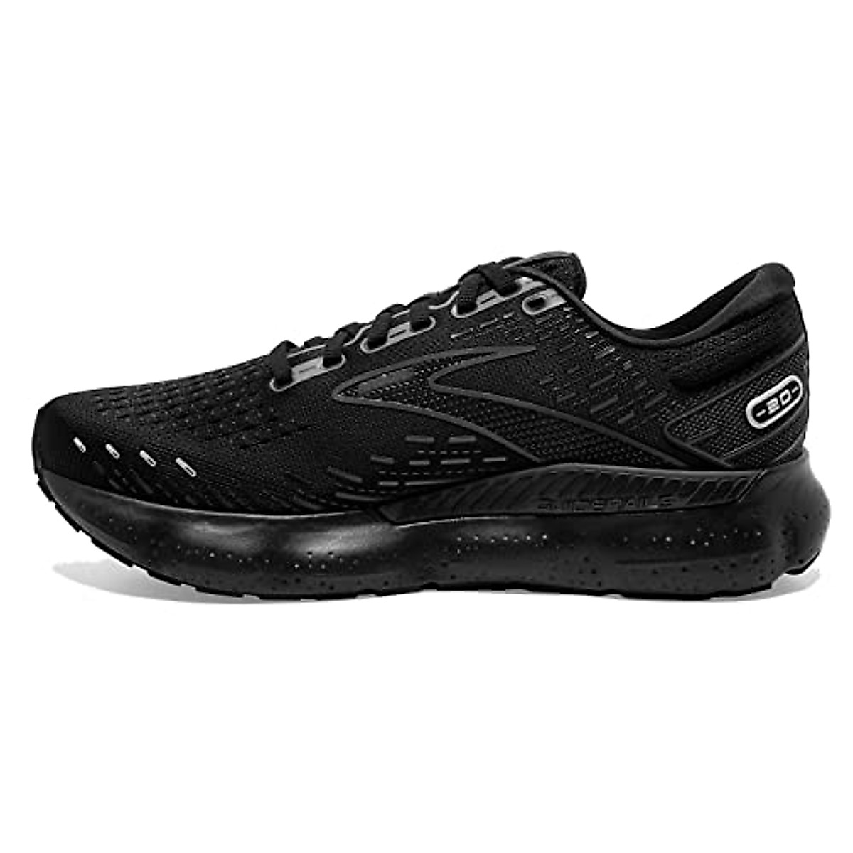Brooks Men's Glycerin GTS 20 Supportive Running Shoe - Black/Black/Ebony - 8 Medium