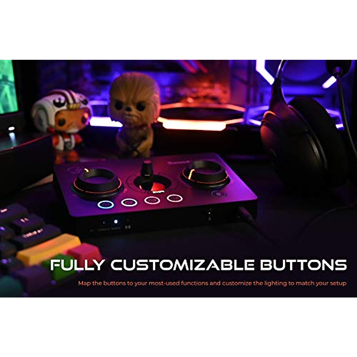 Creative Sound Blaster GC7 Game Streaming DAC Amp ft Programmable Buttons, Super X-Fi, 7.1 Virtual Surround, Battle Mode, Scout Mode, GameVoice Mix, for PC, PS4/PS5, Nintendo Switch, Xbox