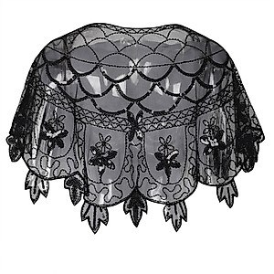 PrettyGuide Women's 1920s Shawl Beaded Vintage Bolero Flapper Evening Wraps Black