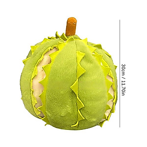 Creative Detachable Durian Plush Toy,Fruit Durian Plush Toy,Lovely Fruit Plush Toy Doll Throw Pillows,Durian Plush Pillow,Cute Peeling Durian Plush Doll,Soft Vivid Fruits Doll Plush