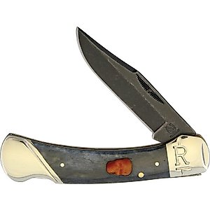 Copper Bolster Black Handles Stainless Steel Open Folding Hunter Pocket Knife Rr1677 Outdoor Survival Hunting Knife for Camping by Survival Steel
