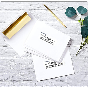 Return Address Labels Personalized, 250 Rolls, 2.6"L x .75"H - White Matte Finish Personalized Address Labels - Made in USA Return Labels Personalize Self Adhesive - Perfect Custom Address Labels