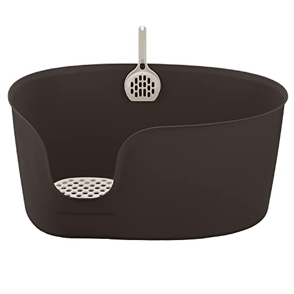 Richell PAW TRAX High Wall Cat Litter Box XL, High Sides Cat Litter Box with Scoop, Perfect for Multi Cat Households