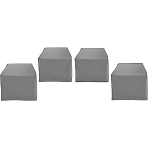 Crosley Furniture Patio Furniture Covers, Waterproof 4-Piece Outdoor Chair Cover Set for Backyard, Gray