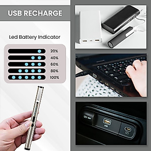 Avenger Defense Pen Stun Gun Protection for Women - Rechargeable Self Defense Device (ADS-15 White)