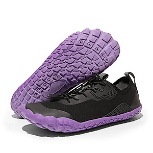 NORTIV 8 Women's Water Shoes Barefoot Lightweight Breathable Swim Walking Sport Aqua Shoes Size 8 Black SNWS225W