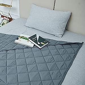 TreeCube King Size Weighted Blanket 20 lbs (78" x 85"),Adult Weighted Blanket with Pure Glass Beads, Premium Fabric Heavy Blanket (Grey)