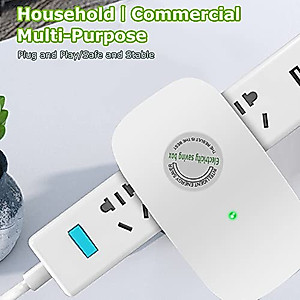 ASHATA 90V 240V Power Save Box, 30000W Home Reduces Electricity, Household Power Saver Smart Plugs, Power Volt Energy Saver for Air Conditioners, Washing Machines, Refrigerators Televisions