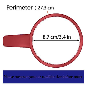 2 Pcs Red 20 Oz Tumbler Handle, Tumbler Cup Holder Compatible with Ozark Trail, YETI, RTIC, Travel Mug, SIC, Rambler