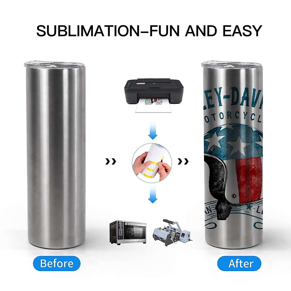 AGH 8 Pack 20oz sublimation tumbler blank, Stainless Steel Tumblers Bulk With Reuse Straw and Brush, Silvery Cup Vacuum Insulated Mug for Travel Coffee