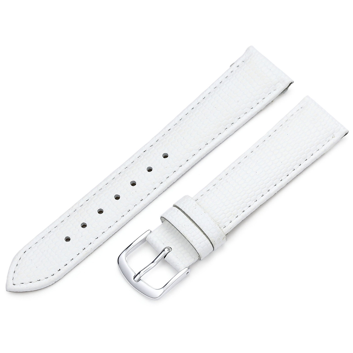 Hadley-Roma 16mm 'Men's' Leather Watch Strap, Color:White (Model: MSM725RT 160)