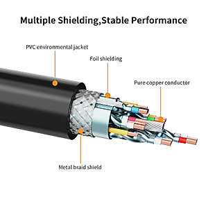 CableCreation 3.5mm to XLR 2 Pack, 6 Feet 3.5mm (1/8 Inch) TRS Stereo Male to XLR Male Cable Compatible with iPhone, iPod, Tablet, Laptop and More, Black