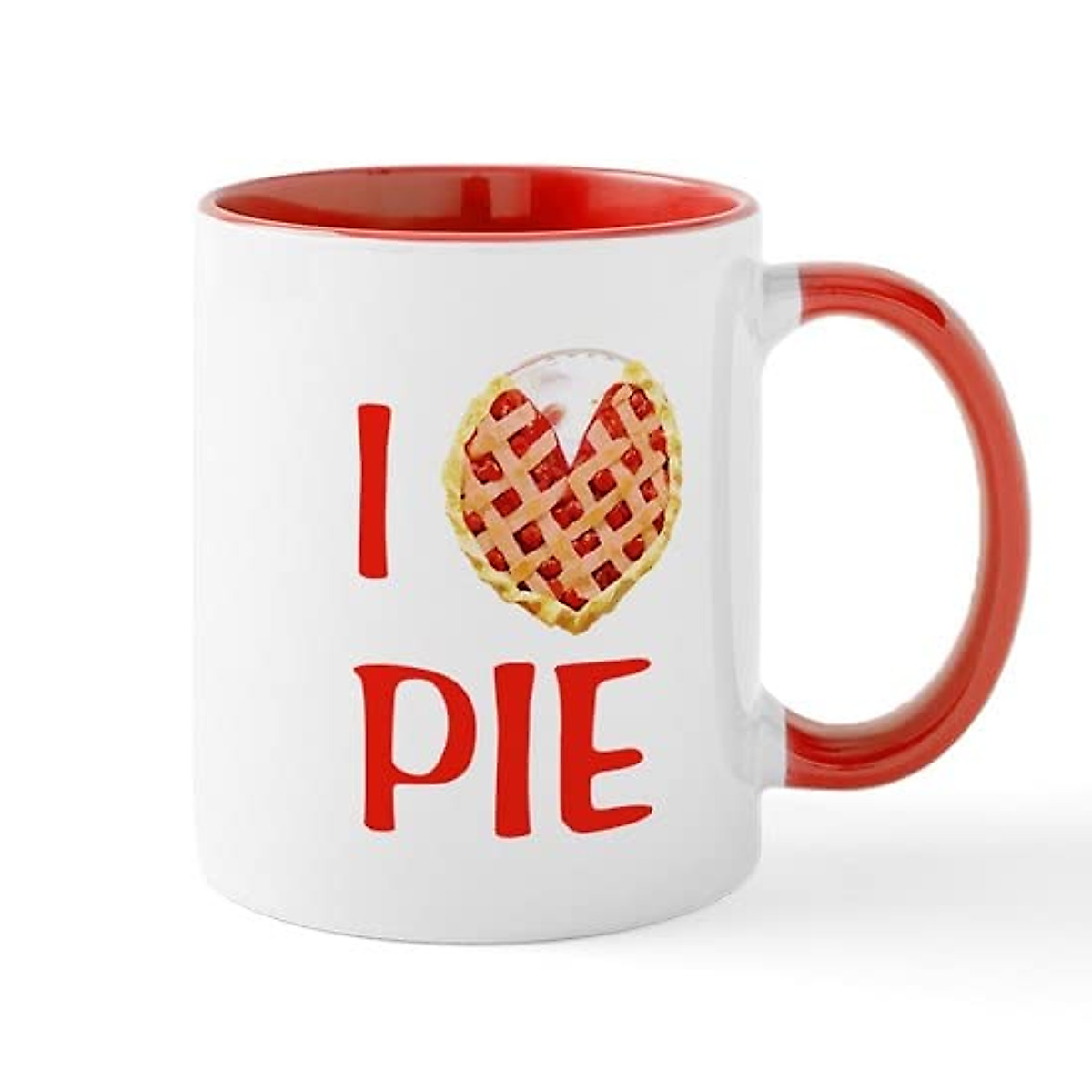 CafePress I Love Pie Mug Ceramic Coffee Mug, Tea Cup 11 oz