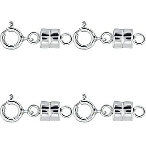 4 - New Solid .925 Sterling Silver Barrel Magnetic Converter Necklace Clasp for Necklaces, Bracelets, and Anklets. - Jewelry by Sweetpea