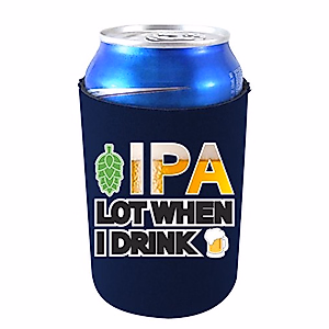 IPA Lot When I Drink Collapsible Can Coolie (1, Navy)