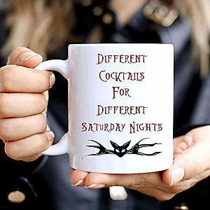 Cocktail Lovers Gift for Birthdays & Christmas, Great for Holy Saturday Nights - Navy Multicolor Unisex Sweat, 11 Oz White Ceramic Coffee Mug