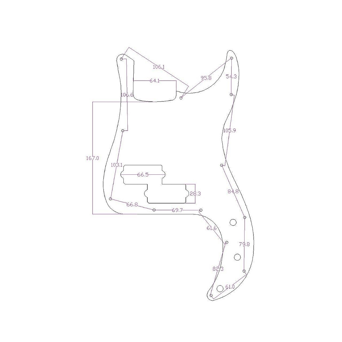 KAISH 13-Hole Metal Aluminium Anodized P Bass Style Pickguard American Modern Style Standard Bass Pick Guard for Precision P Bass Gold