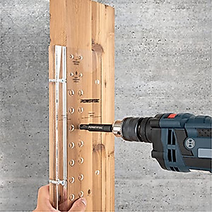 POWERTEC 71653 Shelf Pin Drilling Jig with 1/4" Self Centering Bit