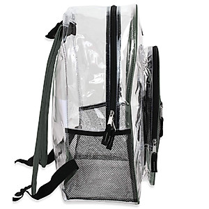 Clear Backpack with Water Bottle Holder, Stadium Approved for Men, Women, Kids