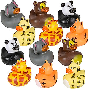 Rhode Island Novelty 2" Zoo Animal Rubber Duckies