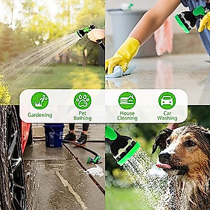 SnugNiture Garden Hose 10 ft x 5/8", Heavy Duty, Light Weight, Flexible Water Hose with 3/4'' Solid Fittings for All-Weather Outdoor
