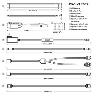 Smart Under Cabinet Lights Work with Alexa Echo, Google ,Siri, LED Light for Kitchen Shelf Counter Lighting with App, Voice Activated Dimmable and Linkable Warm to Cool White (3 Lights Bar Kit)