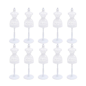 15pcs Doll Dress Form Mini Mannequin Dress Form Cloth Gown Clothing Clothes Gown Display Mini Mannequin Model Stand for Doll Display Holder Toy
