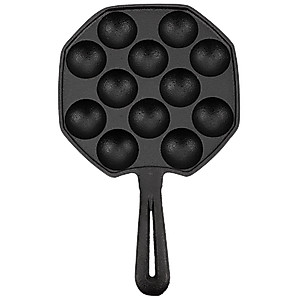 BIUDECO Electric Griddle Baking Grill Skillet Dish Maker Outdoor Pans Plate Gadget Compartment Nonstick Octopus Oyster Iron Meat Snail Barbecue Tray Restaurant Cast Mushroom Pan Holes Metal Tray