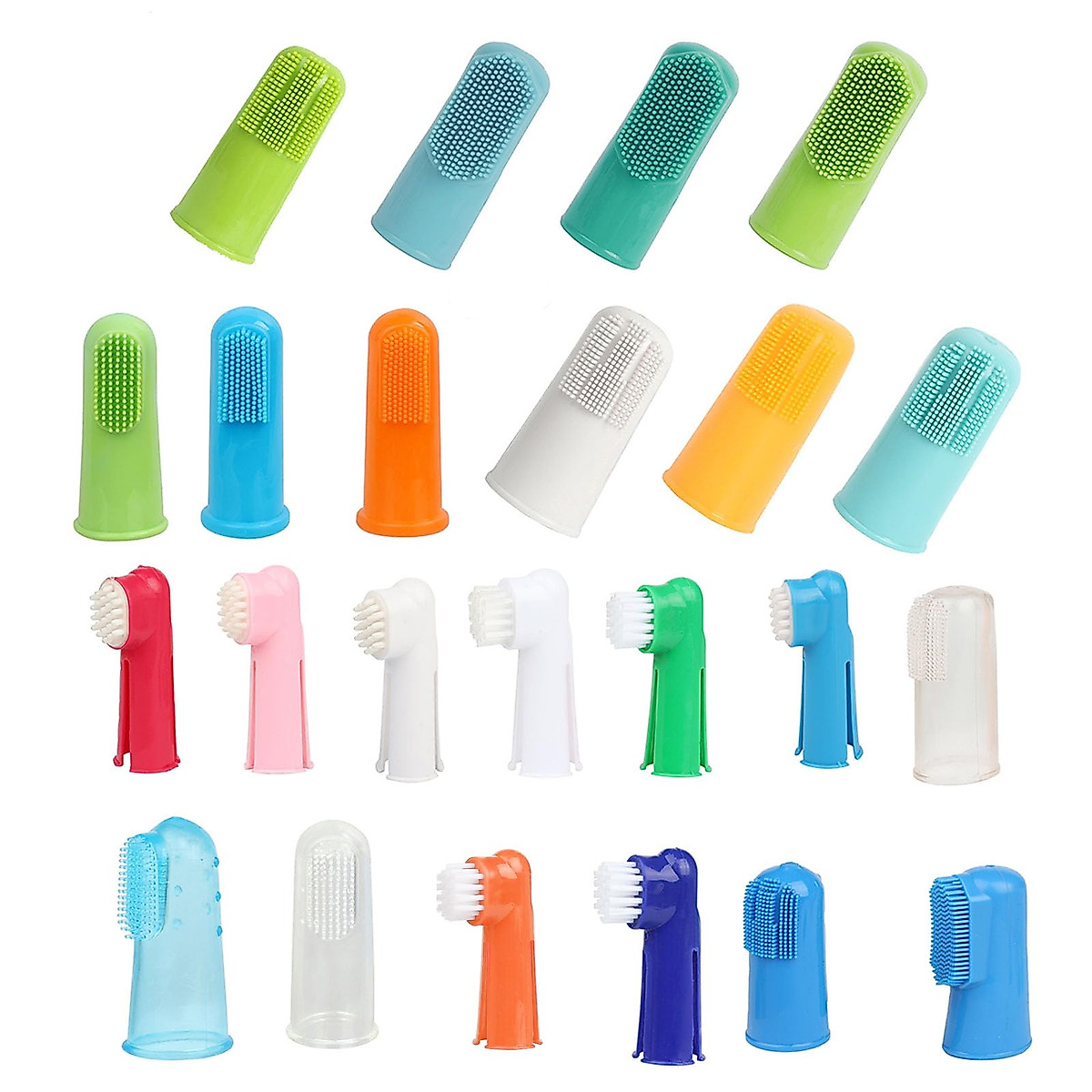 Dog Toothbrush For Teeth Cleaning Finger Brush With Bristles 2-Side Designs Fingerbrush To Effective Freshen Pet Breath Dog Toothbrush Silicone Finger Brush With Bristles Small For Dogs And Cats Dog