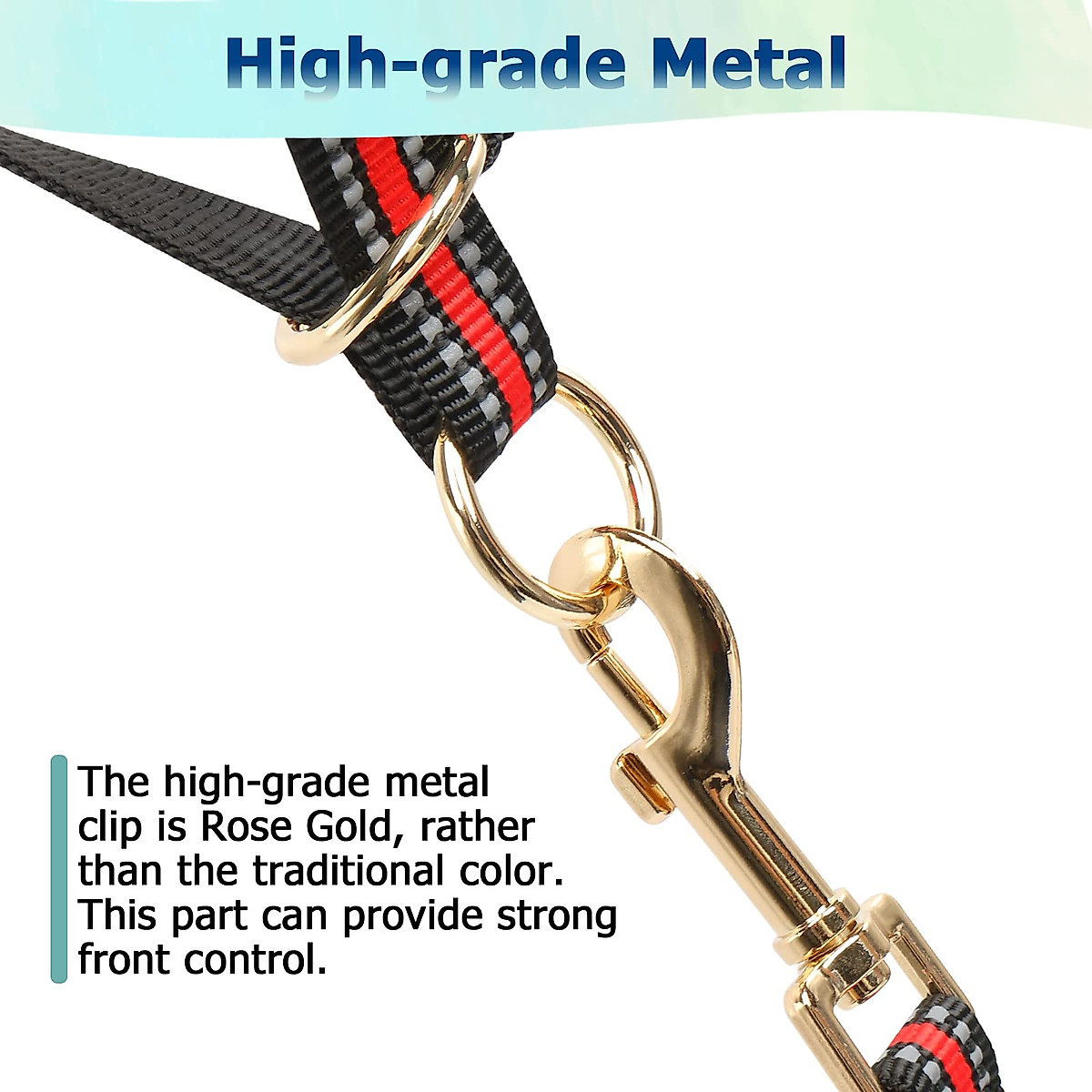 BARKLESS Muzzle Leash for Heavy Pullers, No Pull Stylish Head Halter for Medium Large Aggressive Dogs, Gentle Dog Face Harness Stops Pet Pulling and Choking on Walks, Adjustable Head Collar (XL, Red)