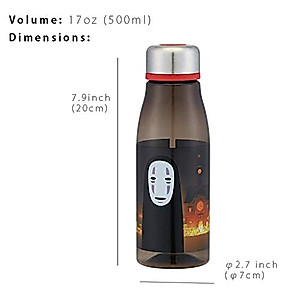 Studio Ghibli Bento Box - Spirited Away - Kaonashi (No Face) - Set of 22oz Japanese Lunch Box with 17 oz Stylish Water Bottle and Spoon/Chopsticks in a noise-free case (Kaonashi Bento, Spoon, Bottle)