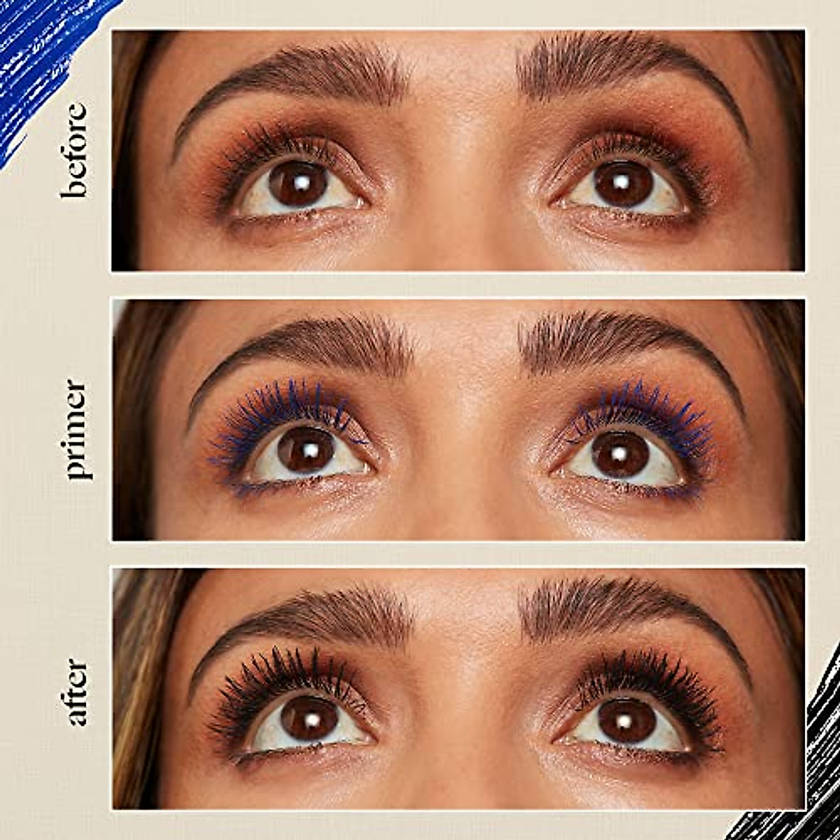 Extreme Volume Mascara + Bold Lash Primer with Castor Oil | 2 in 1 Clean Mascara + Primer | Maximum Volume + Curl | Vegan & Cruelty Free | Mascara: 0.20 fl. oz., Primer:0.07 fl.oz. .
