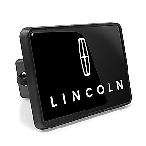 iPick Image, Compatible with - Lincoln Logo UV Graphic Metal Face-Plate on ABS Plastic 2 inch Tow Hitch Cover