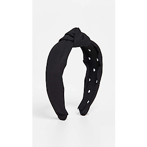 Lele Sadoughi Women's Classic Black Headband, Jet, One Size