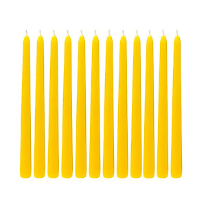 Mega Candles 12 pcs Citronella Scented 10 Inch x 7/8 Inch Taper Candle, Paraffin Wax Candles, Great for Indoor & Outdoor Use, Camping, Party Usage & More