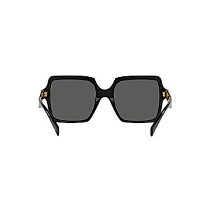 Versace Woman Sunglasses Black Frame, Dark Grey Lenses, 55MM