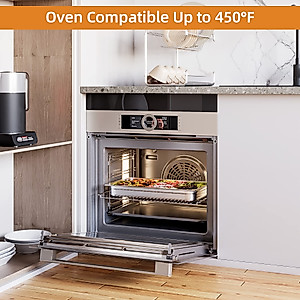 RIEDHOFF 6 Pack Full Size Hotel Pan, [NSF Certified] Commercial Stainless Steel 2.5 Inch Deep Anti-Jamming Steam Table Pan